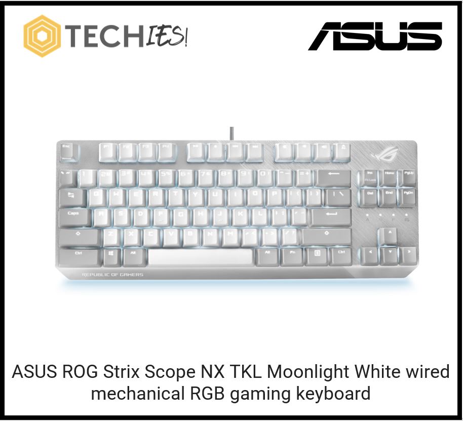 Asus ROG Strix Scope NX TKL Moonlight White wired mechanical RGB gaming ...
