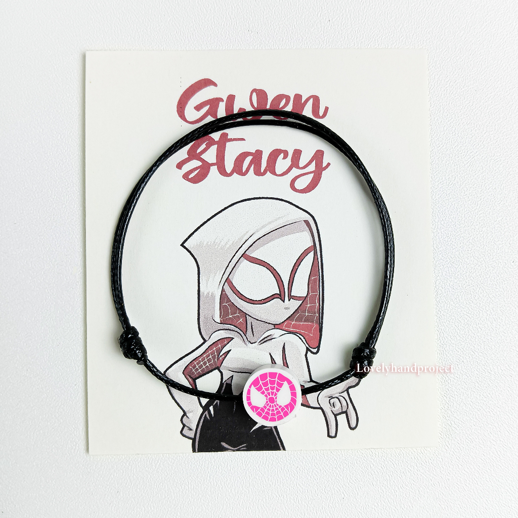 Gelang Couple Spiderman Miles Morales & Gwen Stacy Free Box Tali ...