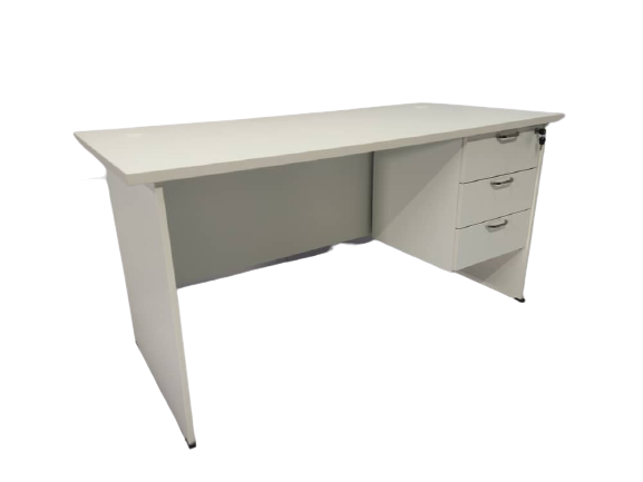 5 Feet Office Table With 3D Hanging Fixed Pedestal | Study Desk ...