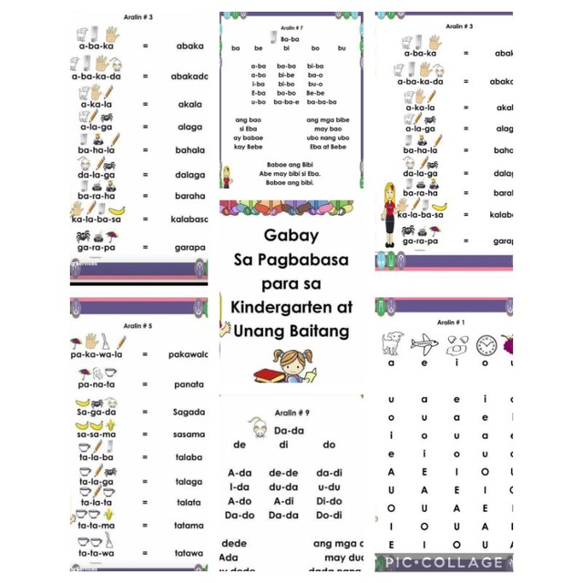 Kinder and Grade 1 Unang Hakbang sa Pagbasa English Tagalog | Lazada PH