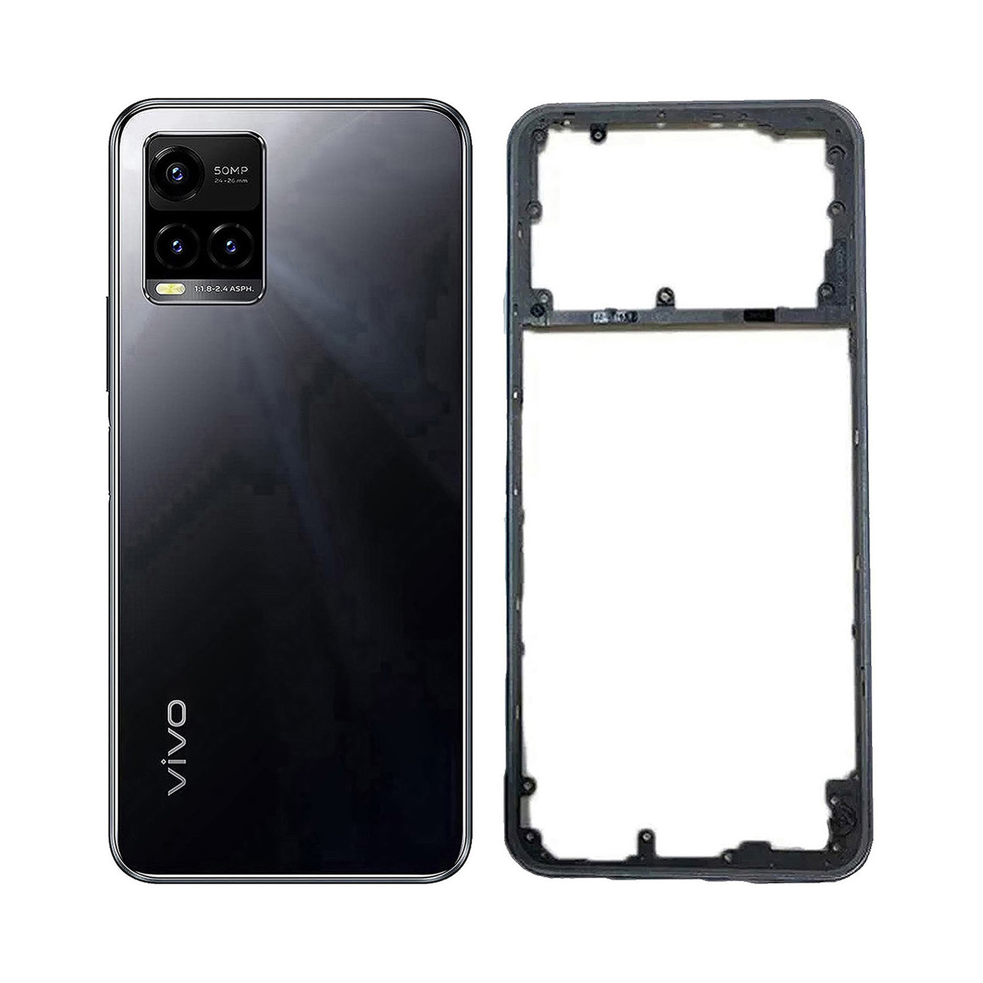 Vivo Y33s Housing Middle Frame With Side Button and Replacement Battery ...