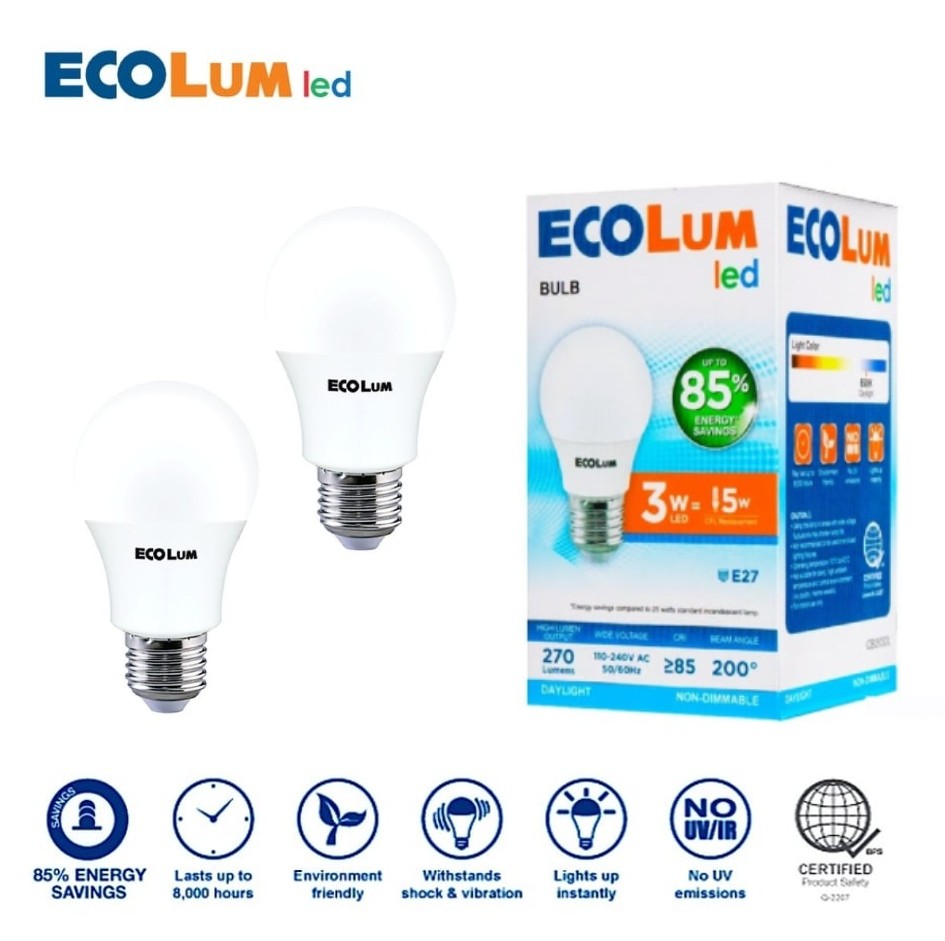 Ecolum Led Bulb Light Bulb 3w - 19w | Lazada PH