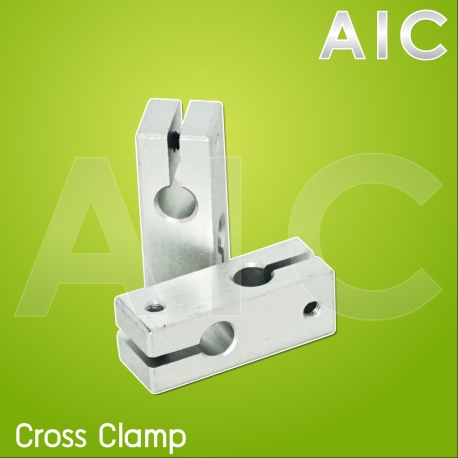 Cross Clamp ตัวยึดจับเพลาขนาด 5-25มม. สีเงิน. /AIC | Lazada.co.th