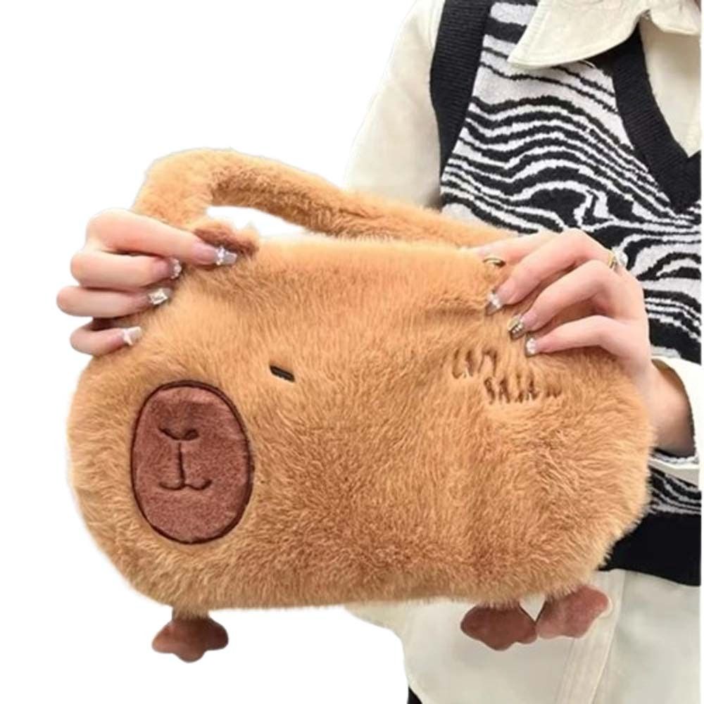 FDSFVDXGS Big Capacity Capybara Plush Backpack Plush Capybara Animal ...