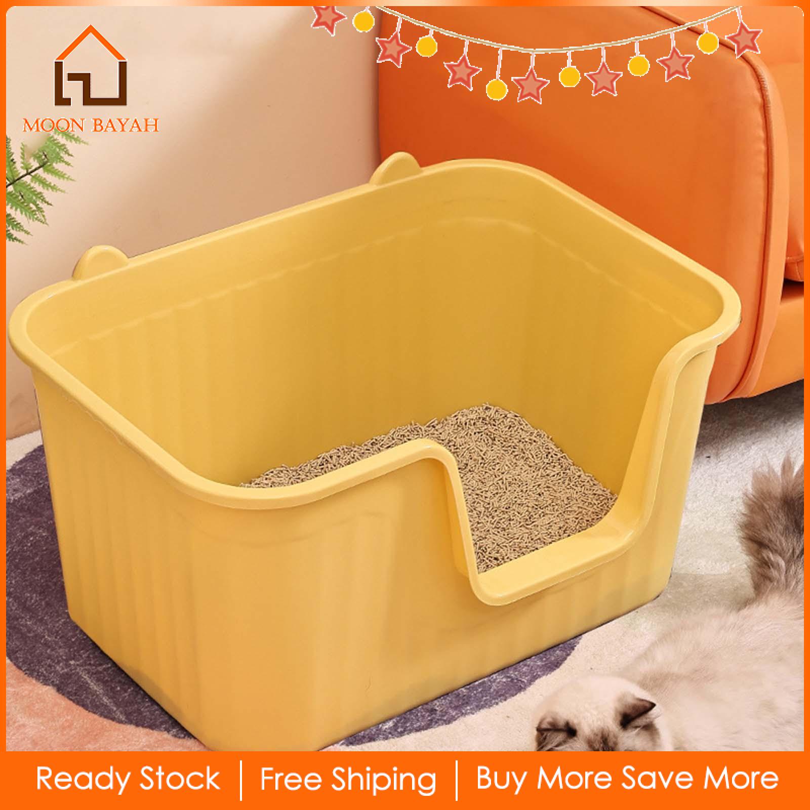 Moon BAYAH Open Top Pet Litter Tray Durable Cat Sand Box Kitten Toilet ...