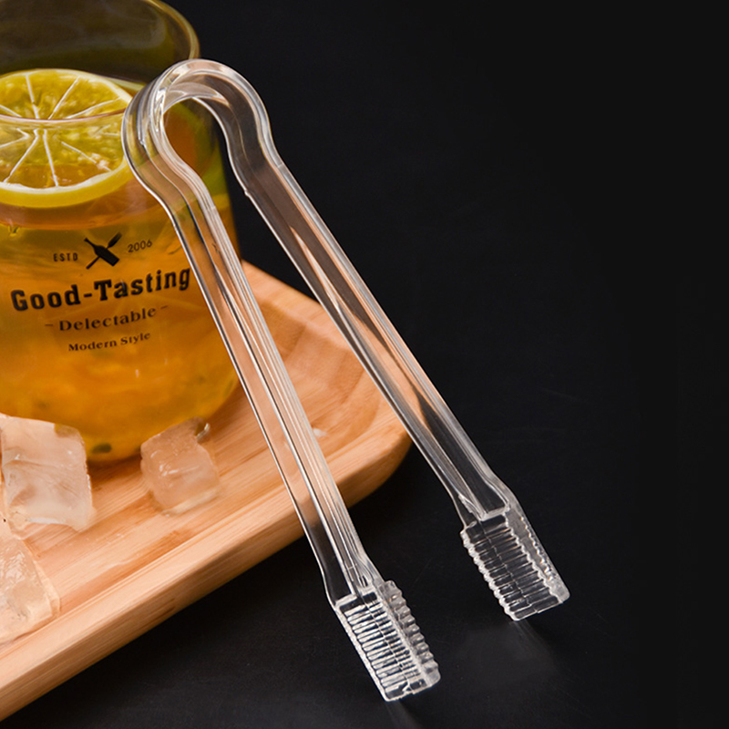 1Pc Plastic Kitchen Ice Tongs Food Serving Tong Cube Sugar Clip Grabber ...