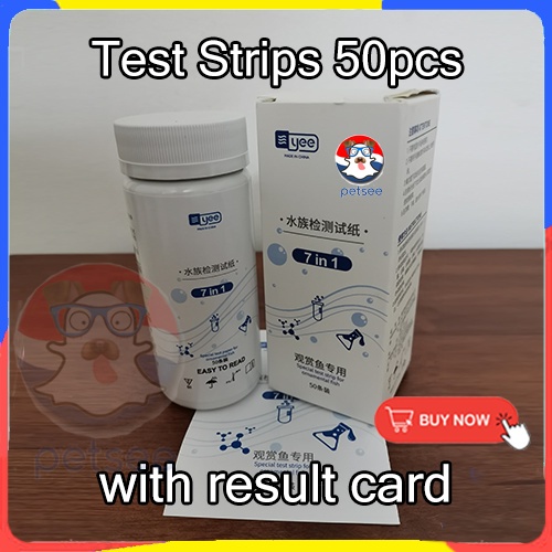 PETSEE YEE 7 in 1 Aquarium Test Strip Water Litmus Paper pH Chlorine ...