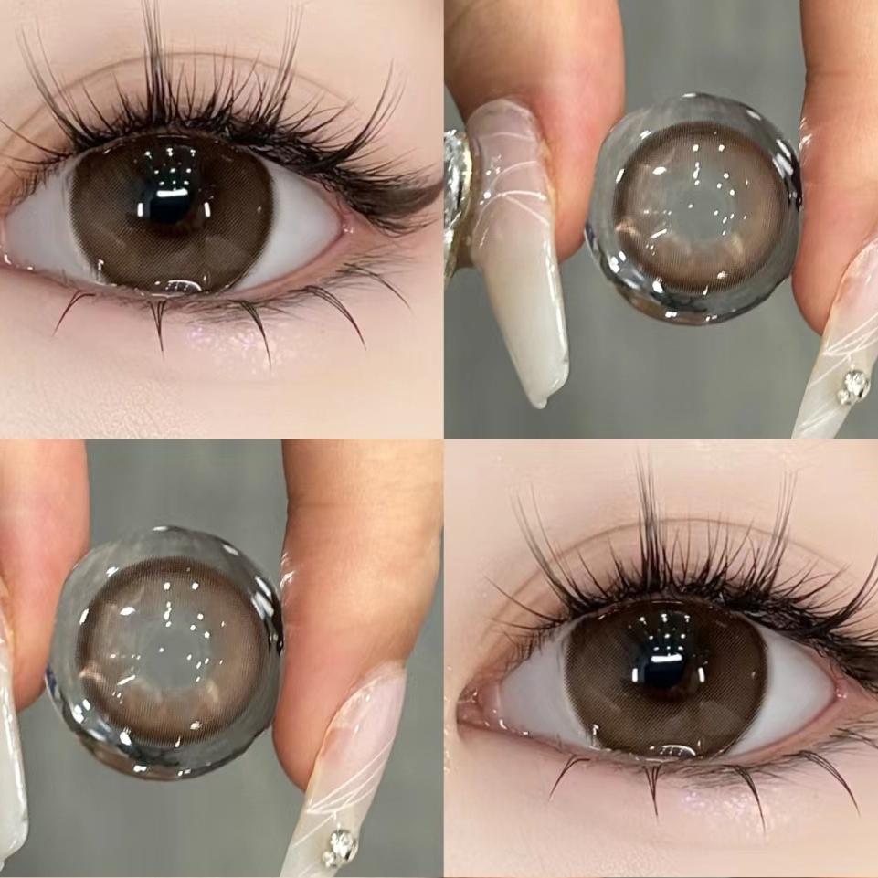 -100-600COD fashion คอนแทคเลนส์สีกรองแสงคอนเทค Butterd Bean Grey BrownBlue ค่าสายตาปกติ Contact ...