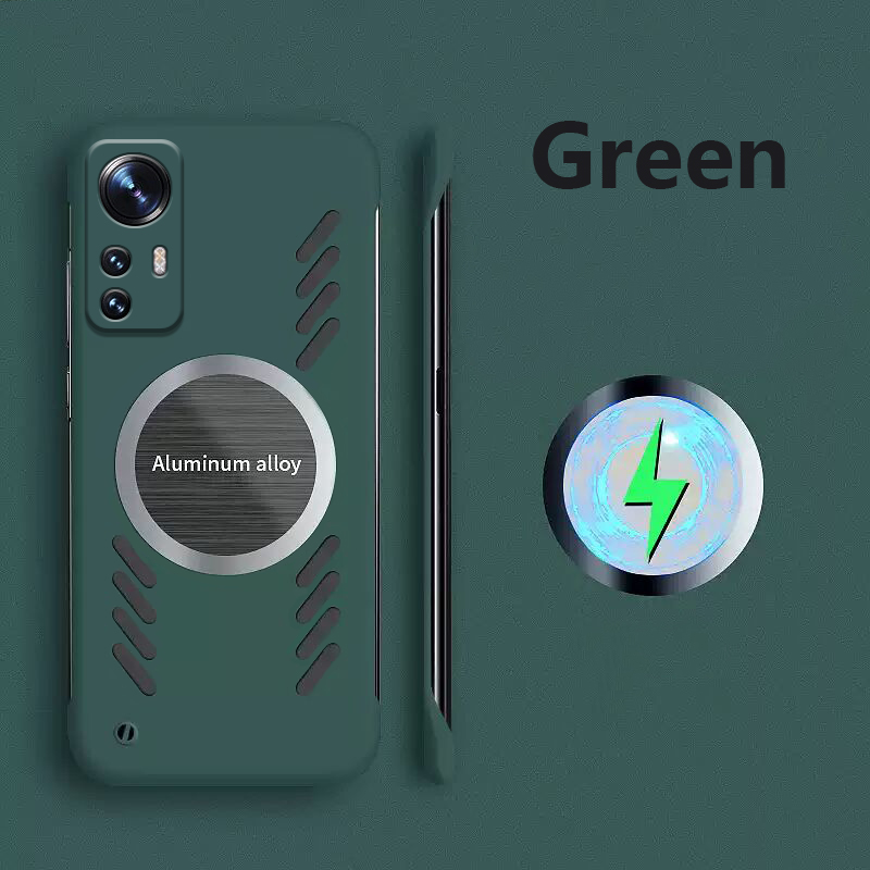 Biruiqu For Xiaomi Mi 12X Bezel-less Case Magnetic Attachment Slim Heat ...