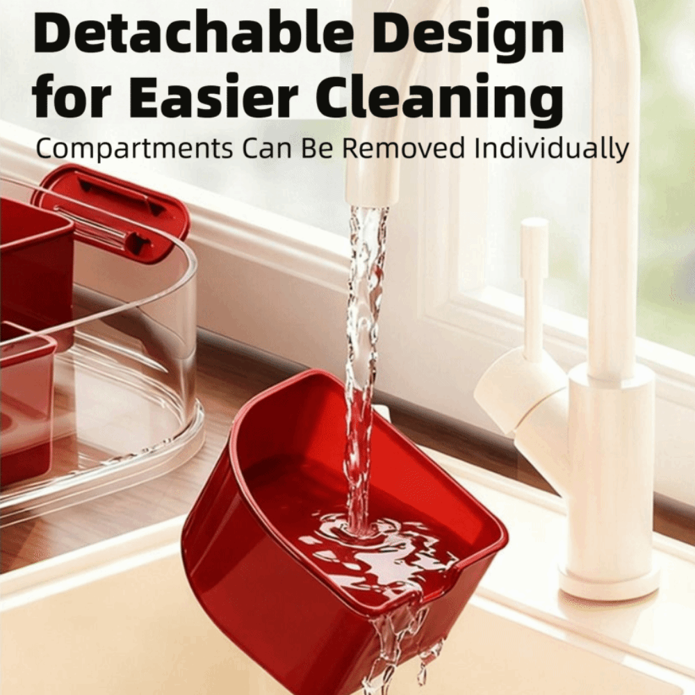 Portable Stackable Spice Storage Box Transparent Multi-Compartment ...