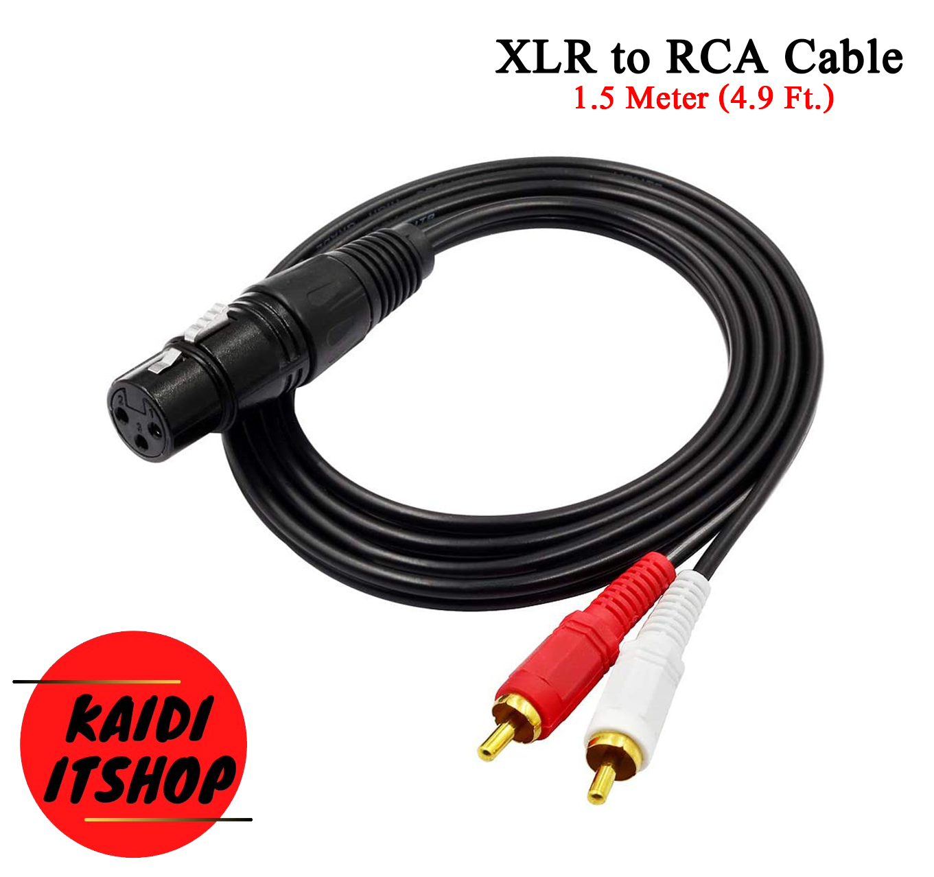 สายแปลง XLR to RCA (สายขาวแดง) สามารถต่อได้ทั้งไมค์โครโฟนและเครื่อง ...