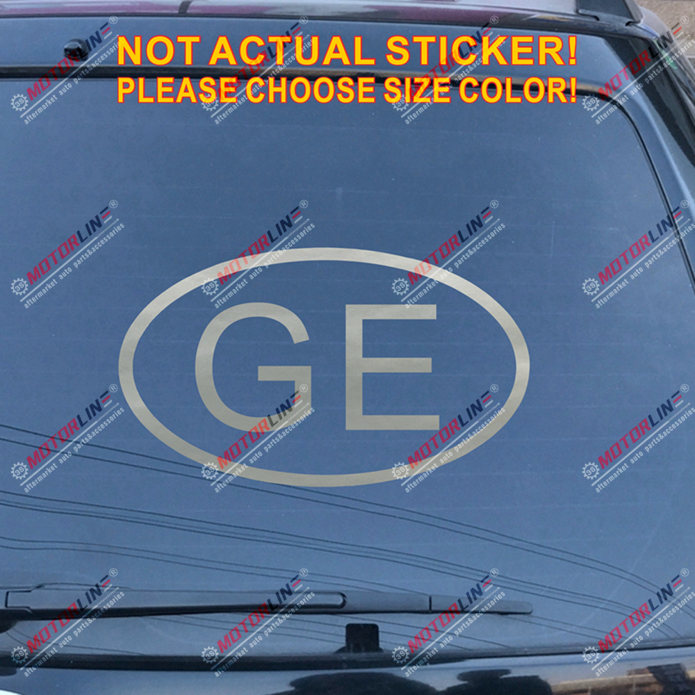 【WanderMart】GE Georgia Oval country code Decal Sticker Georgian Car ...