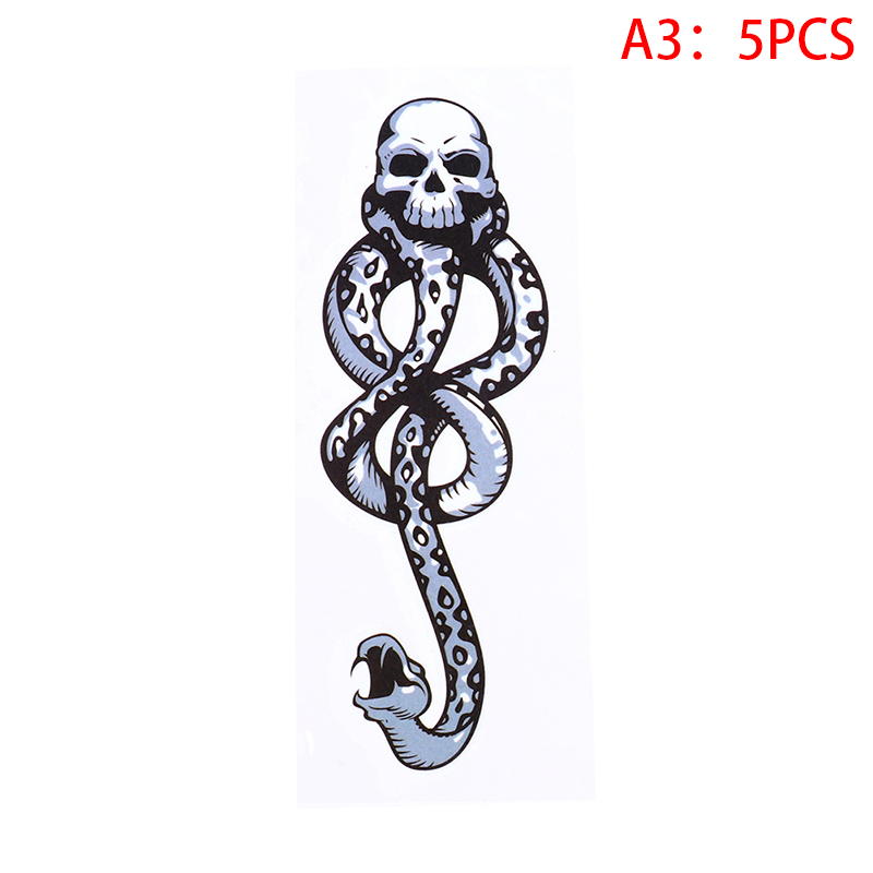 WXGR 5pcs Lightning Death Eaters Tattoos Sticker Cosplay Decoration ...