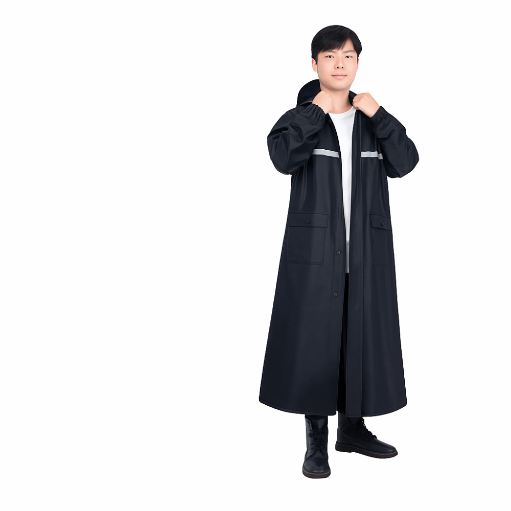 Comfortable Windproof Motorcycle Rider Raincoat Reflective Strips Wear ...