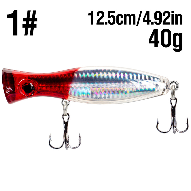 Big Popper Wobbler Fishing Lure Floating Bait 12cm 40g Topwater Lure ...