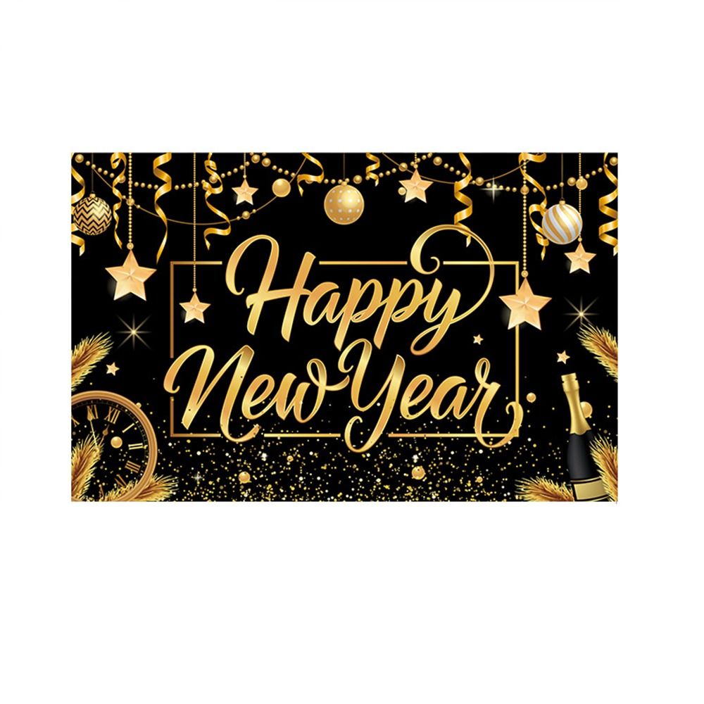 Oversize New Year Theme Happy New Year Photography Backdrop Celebrate ...