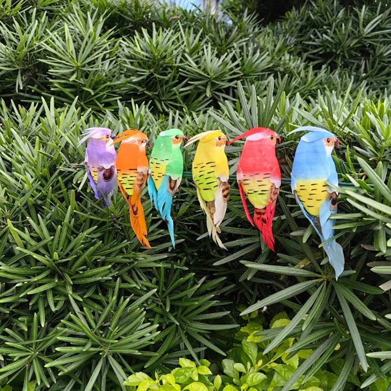 Creative Artificial Parrot Fake Foam Animal Simulation Feather Birds ...