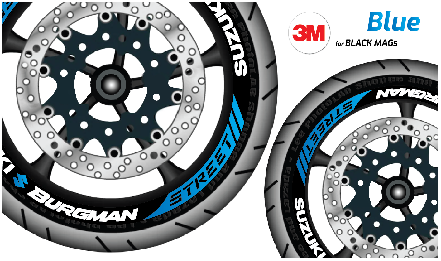 Suzuki Burgman MAGs Sticker Front & Back (set A) | Lazada PH