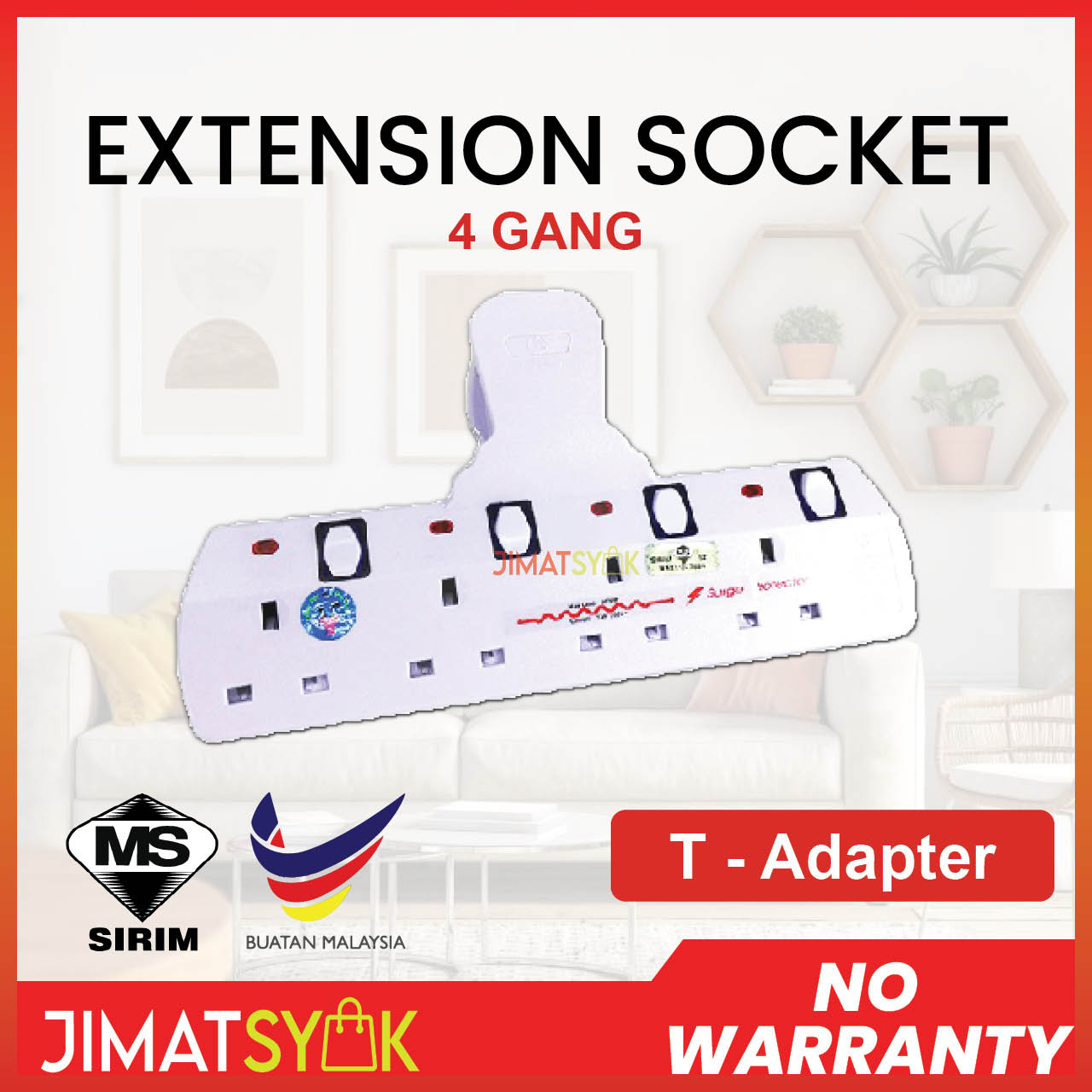 [SIRIM] Extension Socket 1.8M / 9.1M Extension Wire Multiple Plug ...