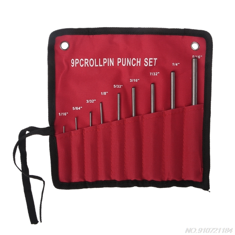 【StyleVoyager】9Pcs Durable Steel Roll Pin Punch Set Tool Kit for ...