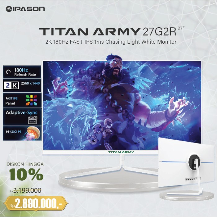 TITAN ARMY 2K 180Hz FAST IPS 1ms Chasing Light Gaming Monitor 27G2R ...