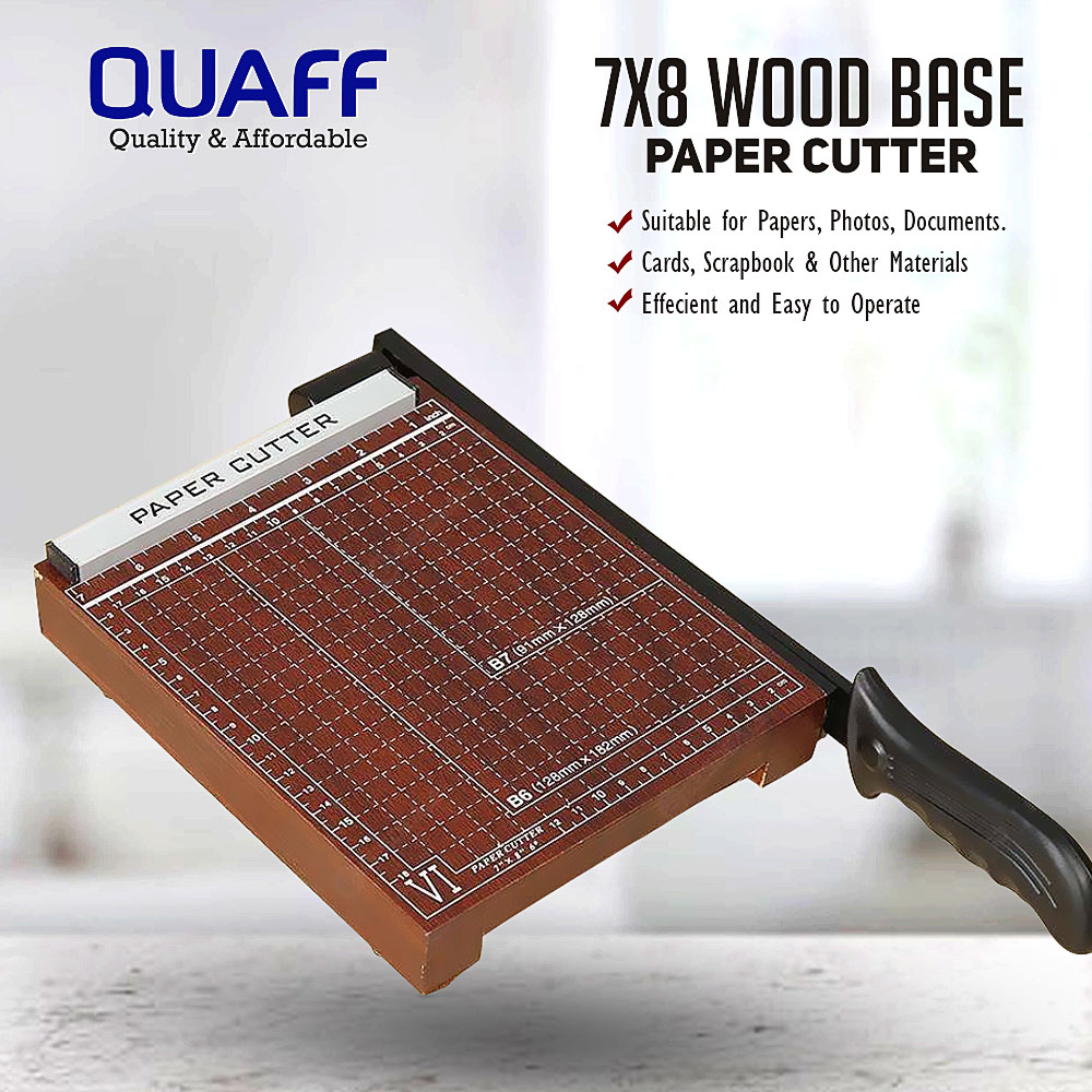 iPrint - (7 x 8 inches) A5 QUAFF Paper Cutter Wood & Metal Base | Lazada PH