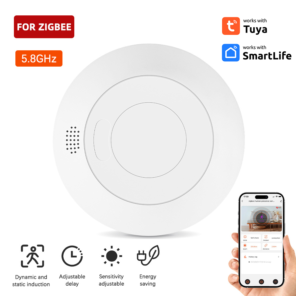Aubess Tuya Zigbee wifi 24G Human Presence Sensor Light Illumination ...