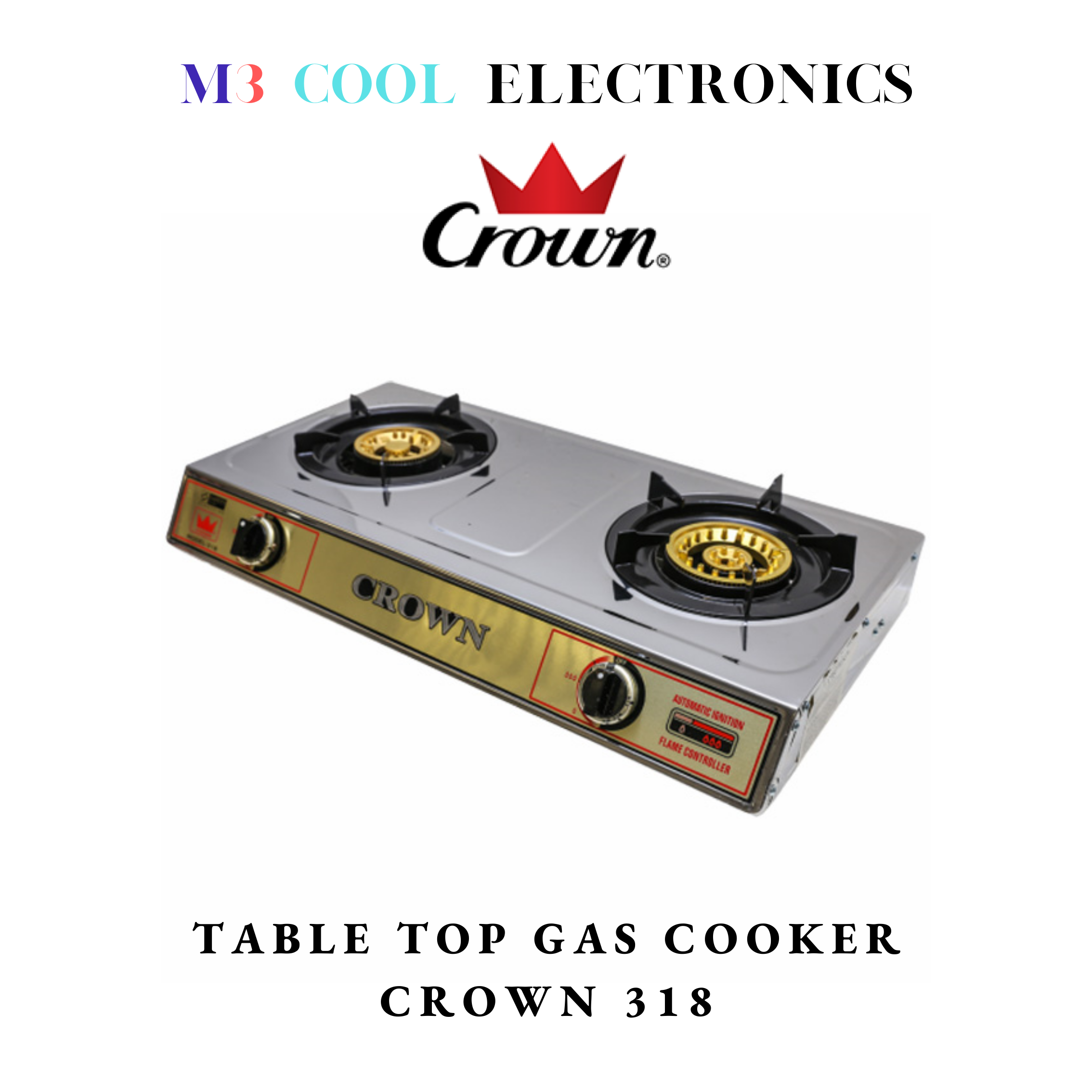 CROWN 318 TABLE TOP GAS COOKER (TG/LPG). INSTALLATION AVAILABLE | Lazada Singapore