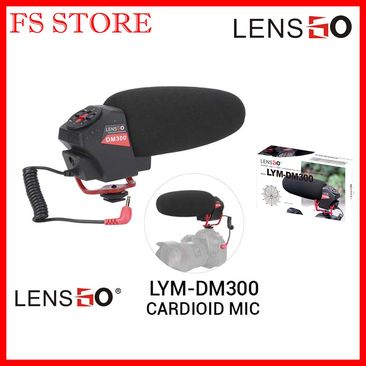 LensGo LYM-DM300 Video Shotgun Microphone | Lazada