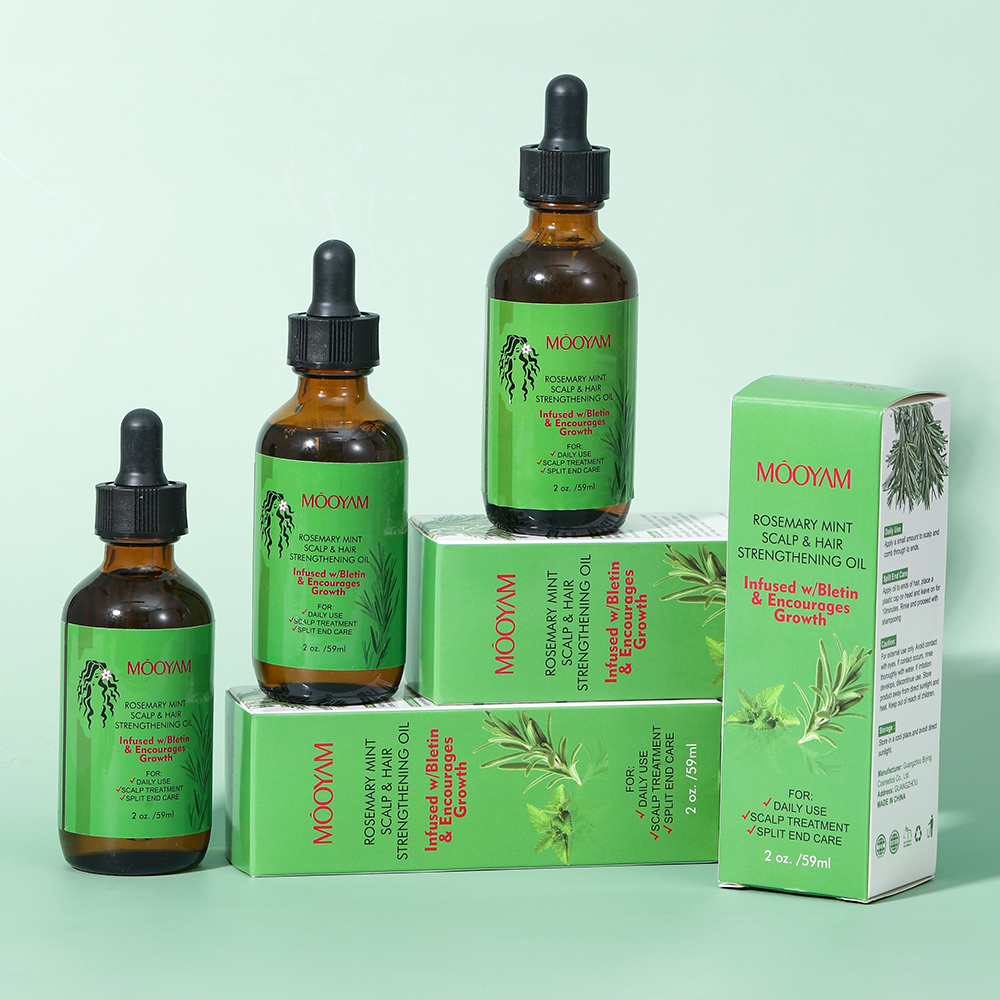 Rosemary Hair Strengthening Oil 59ml Hair Growth Mint Essential Oil ...