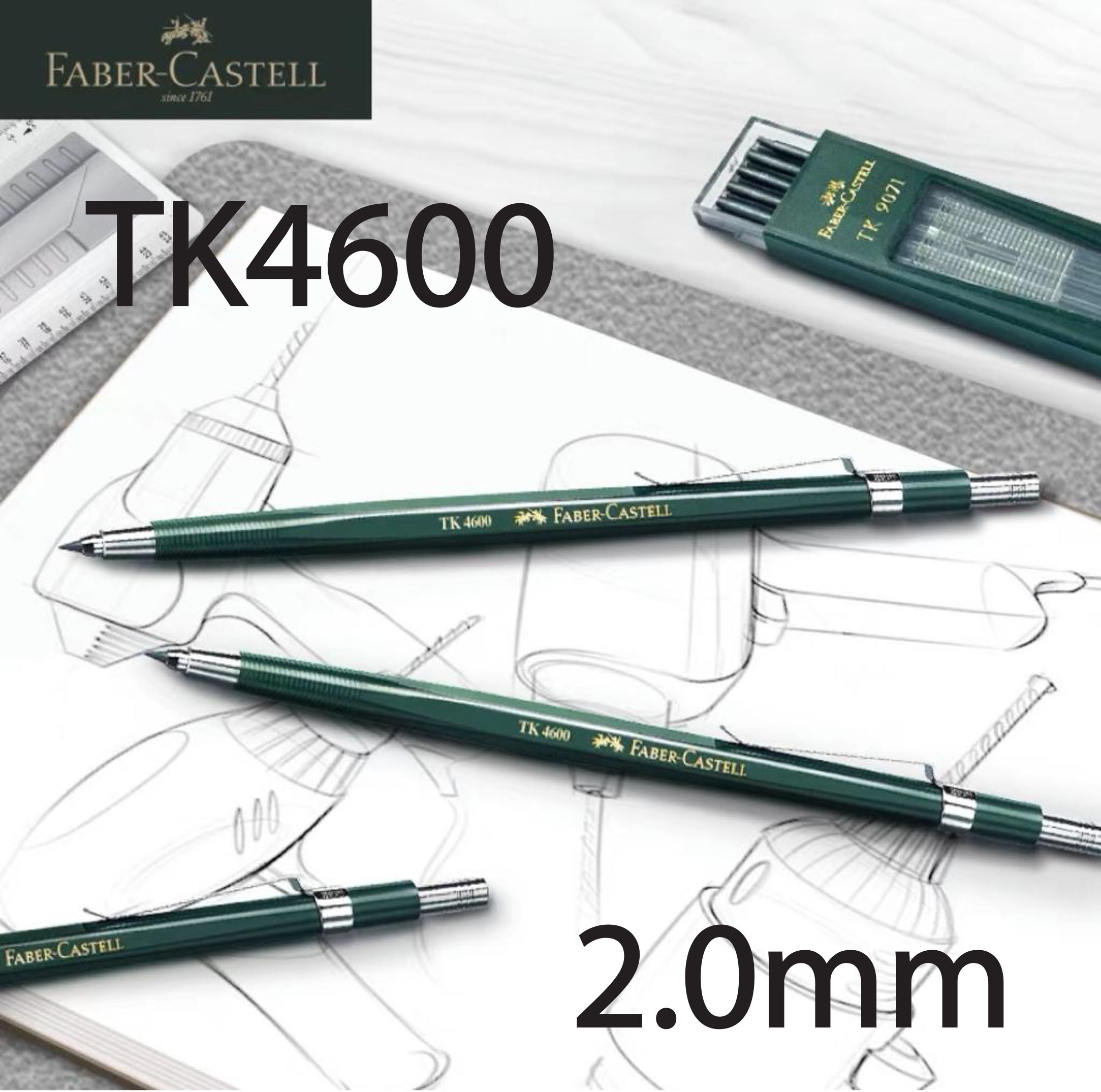 Faber-Castell TK4600 Clutch Pencil / Pencil Lead TK9071 - HB - 2.0mm ...