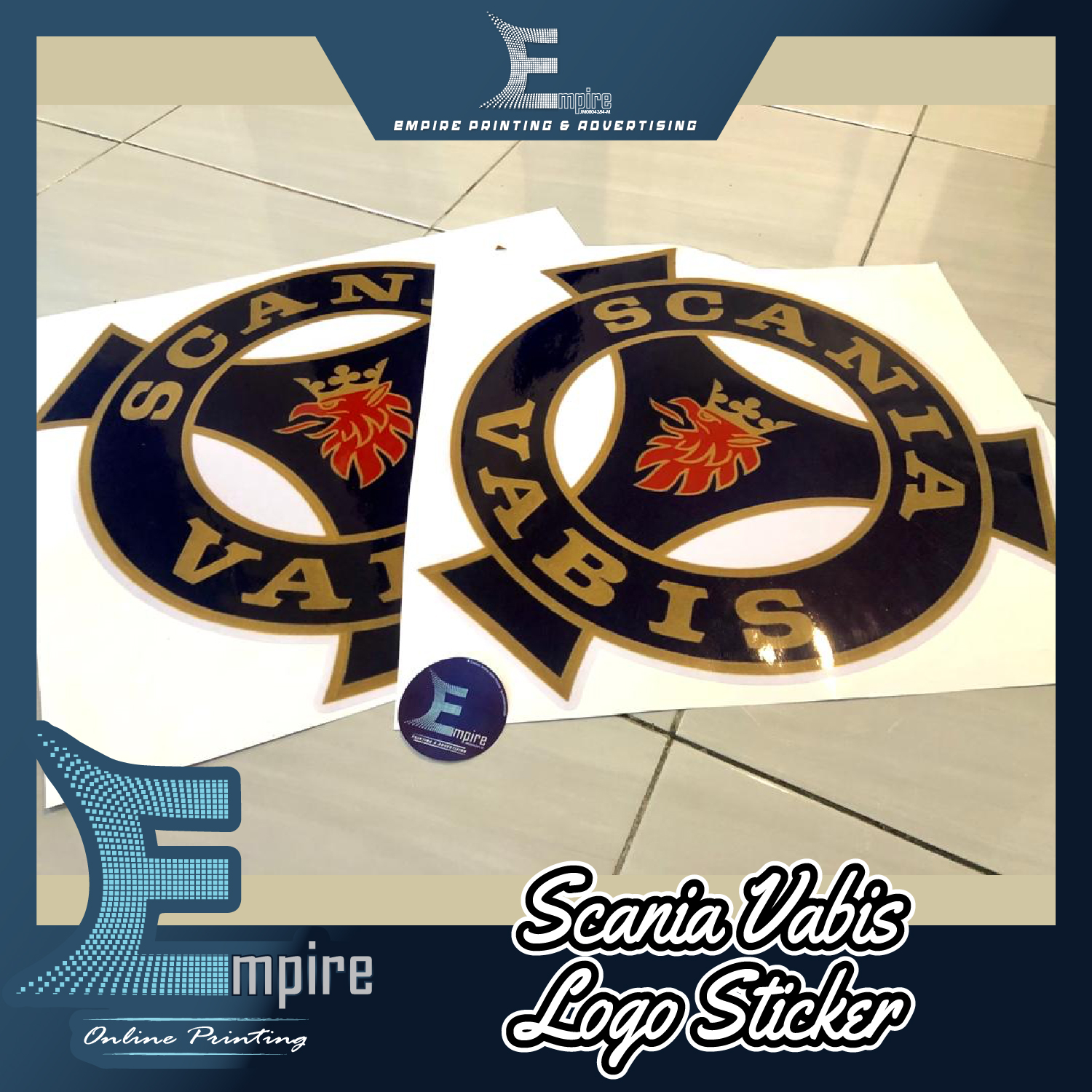 💥 NEW 💥 Scania Vabis Logo Sticker | Lori Truck | Sticker + FREE GIFT 🎁 ...