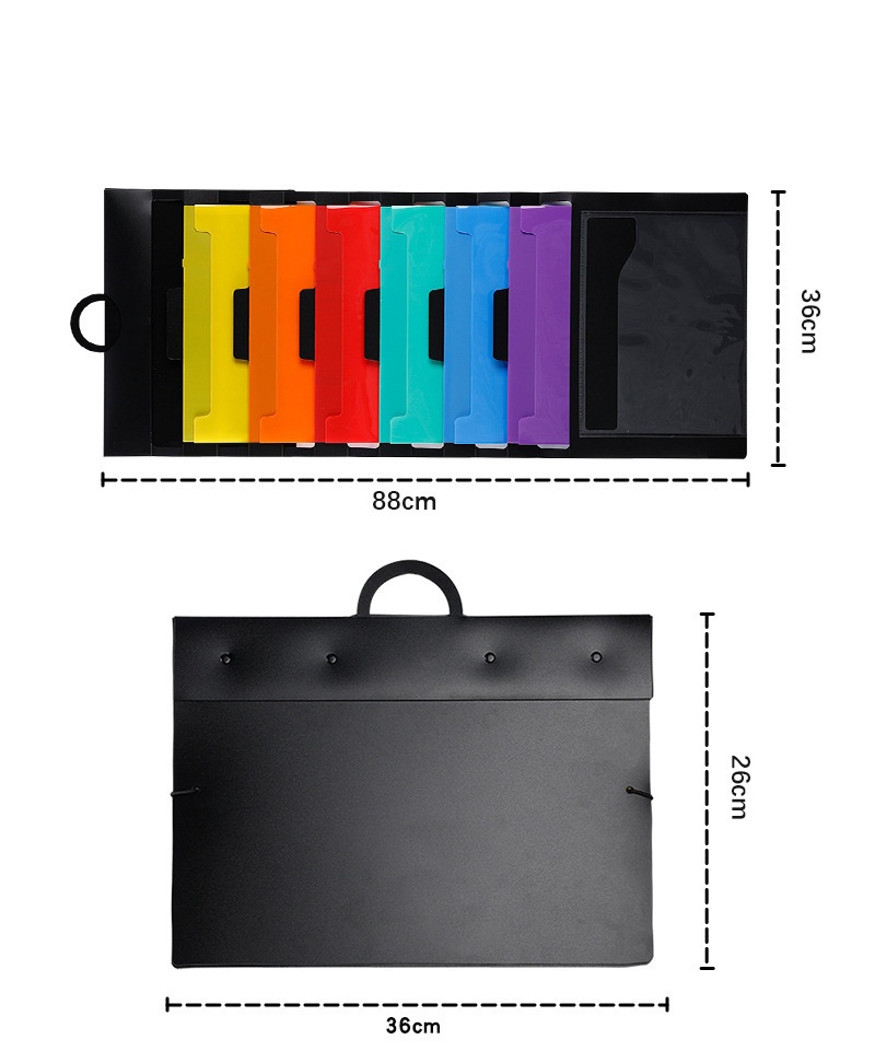 File Organizer Folder Long Size Wall-mounted A4 Rainbow Department ...