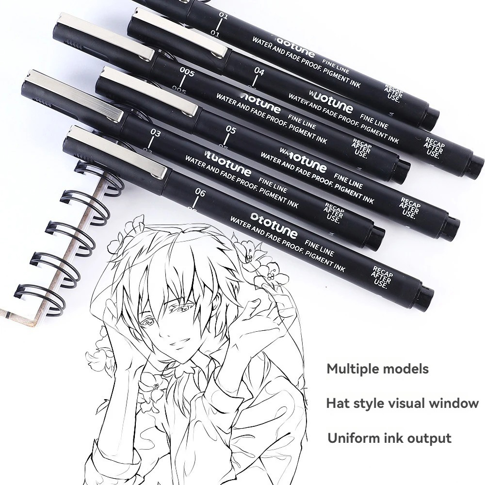 【Bestselling Product】 15/3 Size Fineliner Pens Black Micro Pigment ...
