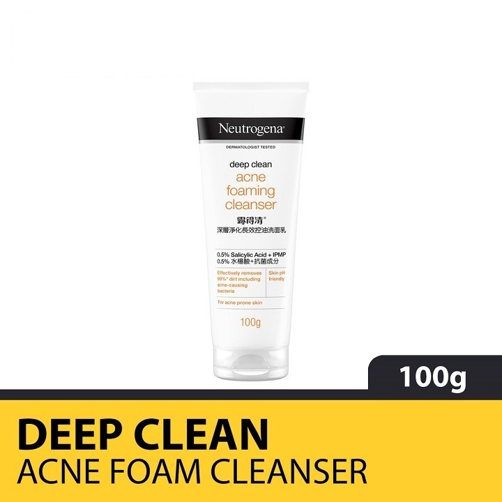 Neutrogena Deep Clean Acne Foaming Cleanser 100g | Lazada