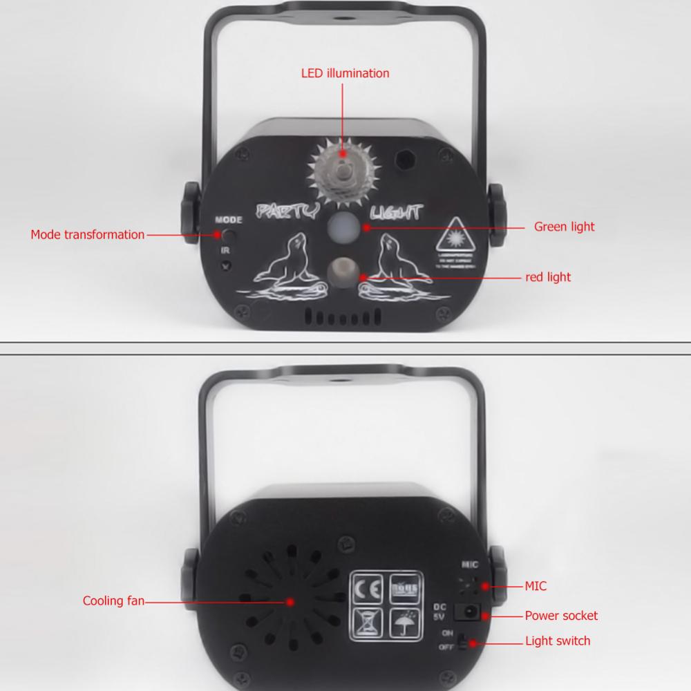 USB Powered Mini LED Laser Projector Light Club DJ Disco Party Stage ...