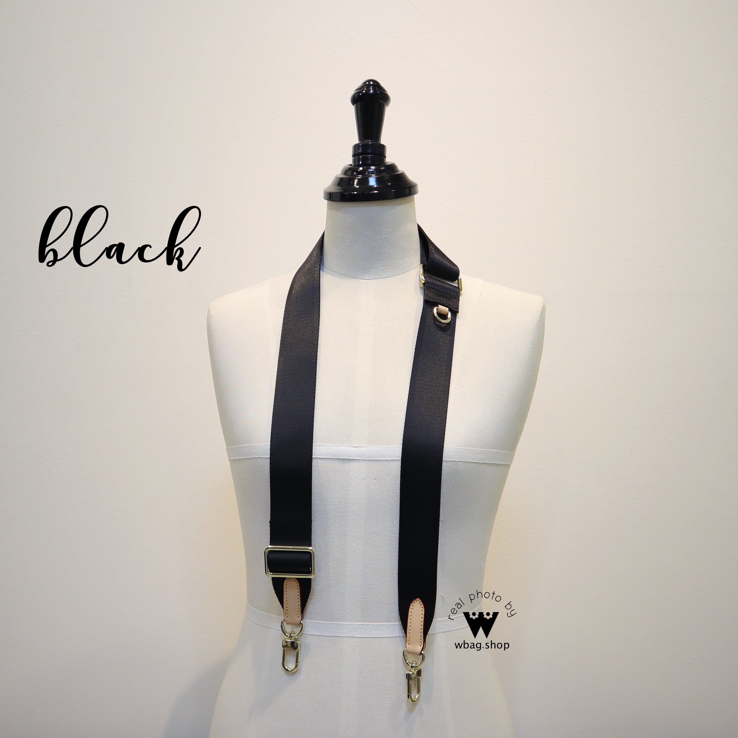 wbag สายกระเป๋า ผ้าไนล่อน+หนังแท้ ปรับความยาวได้ อะไหล่ทอง - wbag.shop ...