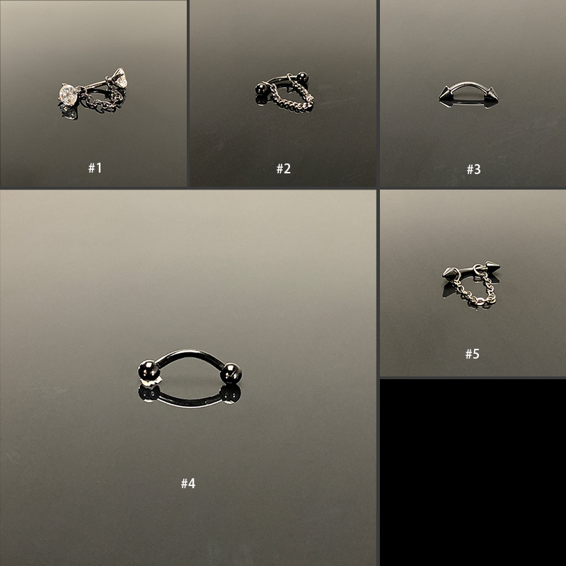 【Hottest Trends】Direct Puncture Thread Ball Curved Rod Zircon Lip Nail ...