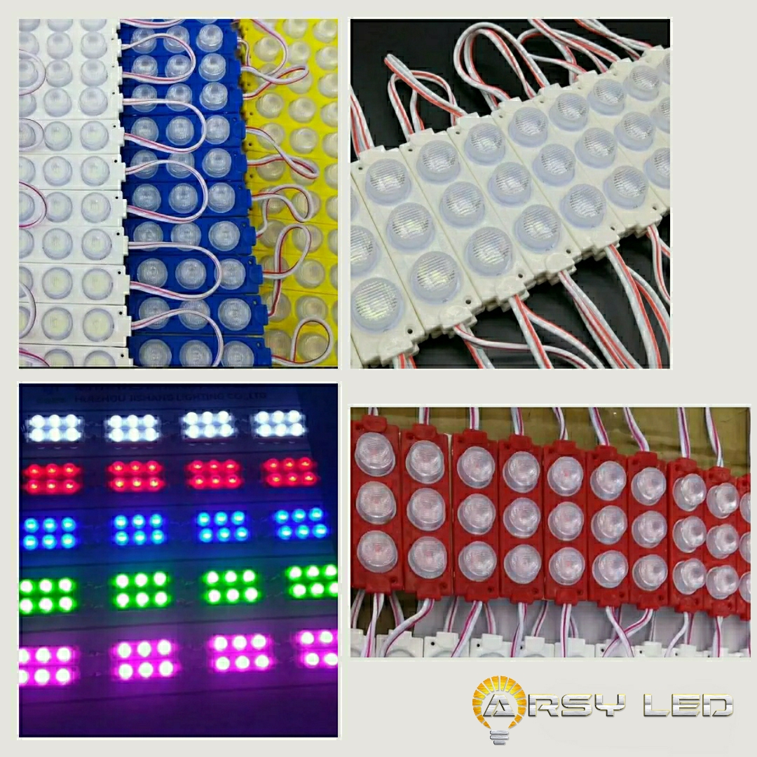 Module Lampu LED Modul Lensa 3 MATA 3030 7620 3W 24V Volt Kolong KABIN ...