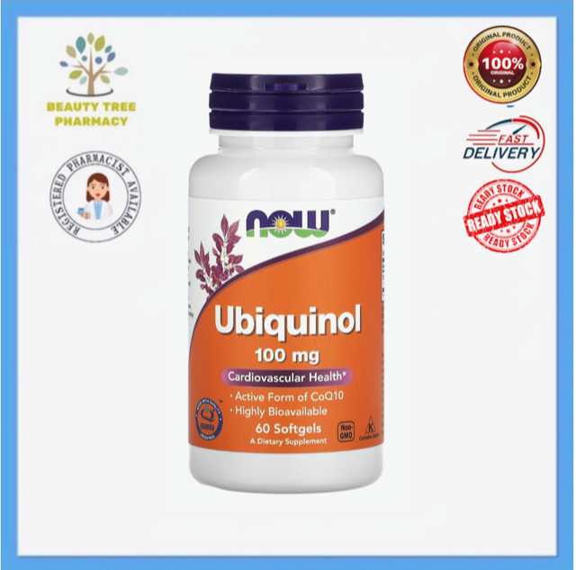 Now Foods Ubiquinol 100mg 60 Softgels | Lazada