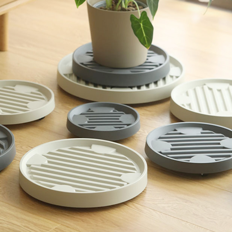 Removable Flower Pot Tray With Wheels Movable Planter Dolly Trolley ...