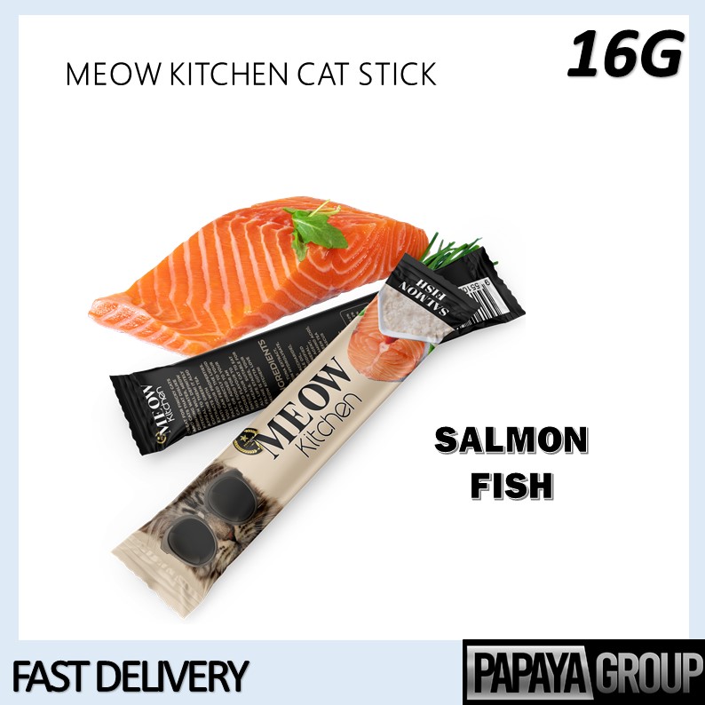 [ PAPAYA GROUP ] MEOW Kitchen Cat Stick 16G - High Vitamin Creamy Cat ...