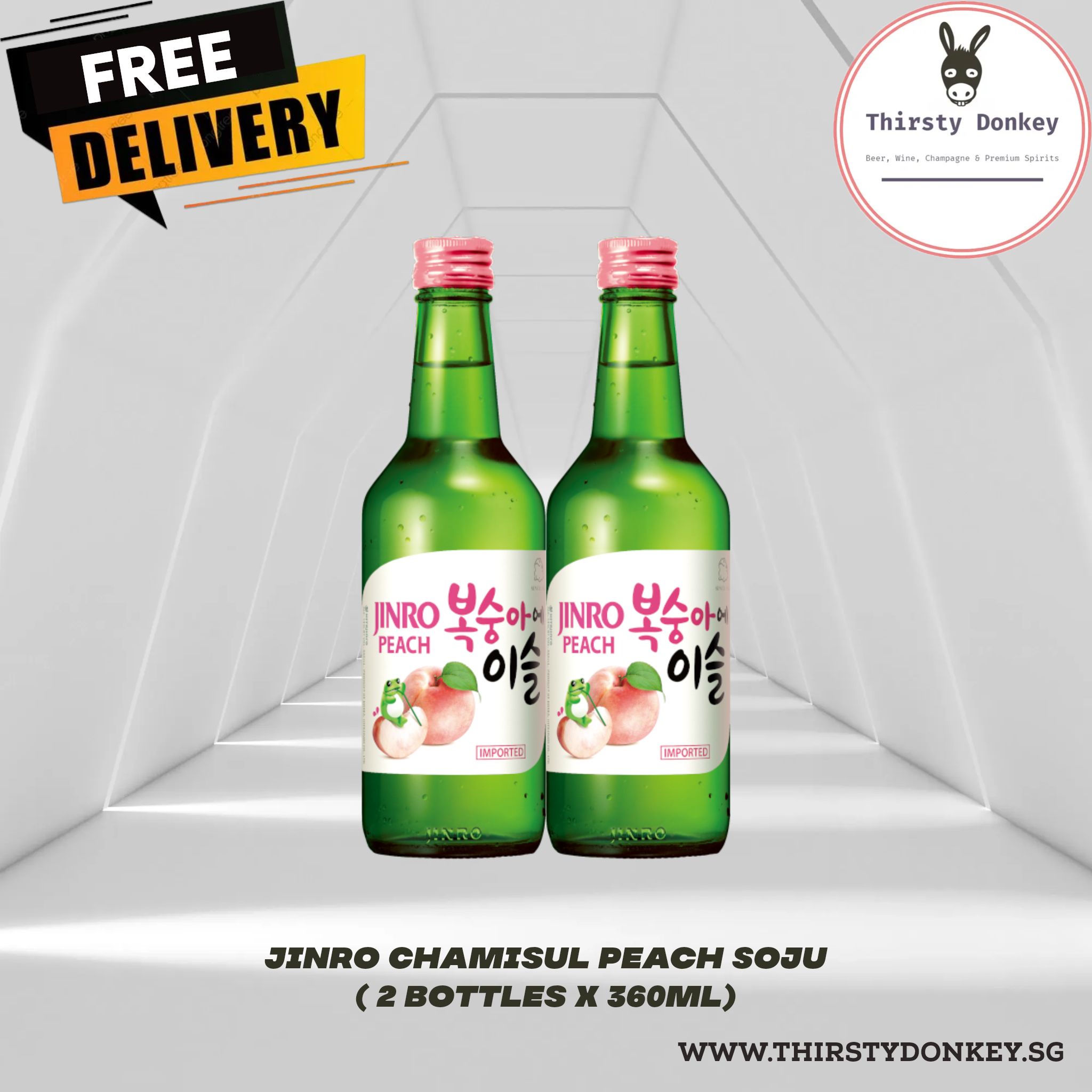 Jinro Chamisul Peach Soju (2 bottles x 360ml) | Lazada Singapore