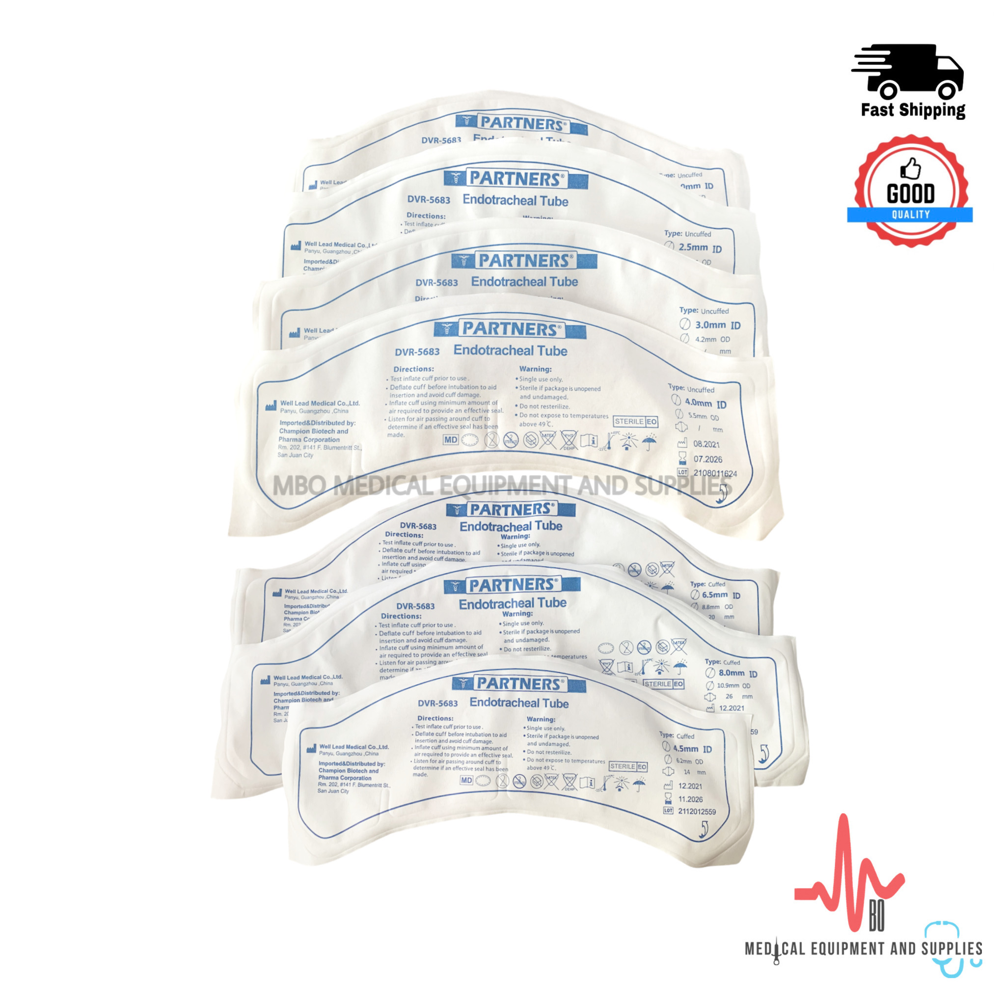 Endotracheal Tube - 1PC (FR 2, 2.5, 3, 3.5, 4, 4.5, 5, 5.5, 6, 6.5, 7 ...