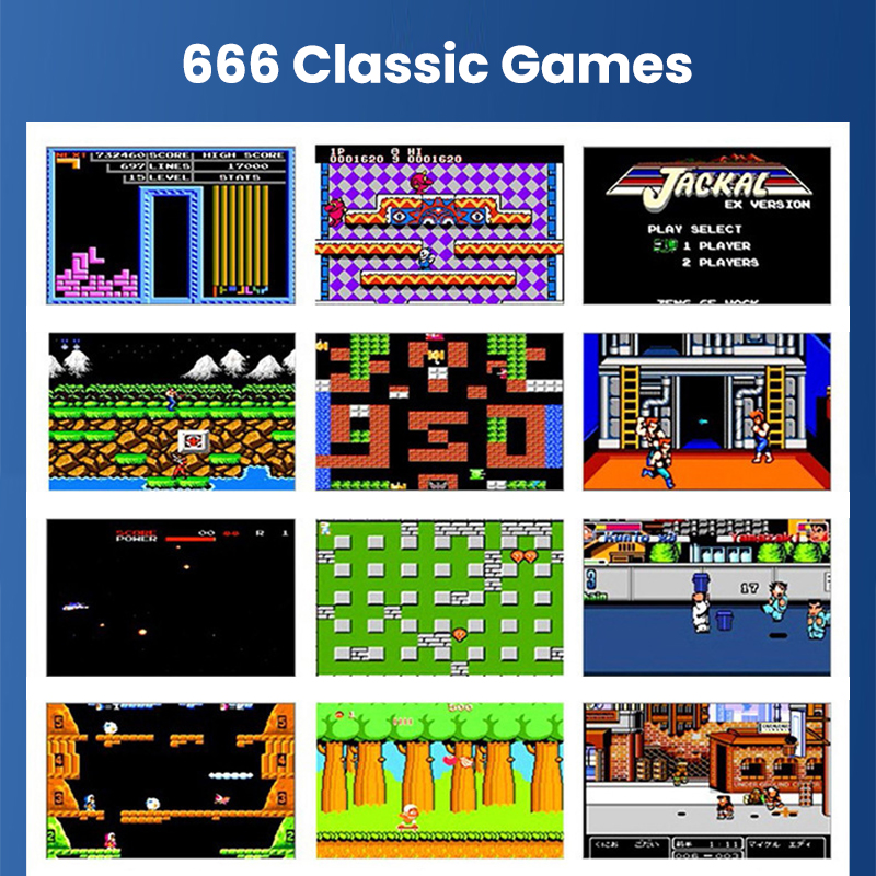 BlueWow เกมคอนโซลมือถือ G9-666เกมคลาสสิกจอแสงแสดงภาพนิ่ม HD 3นิ้วโหมด ...