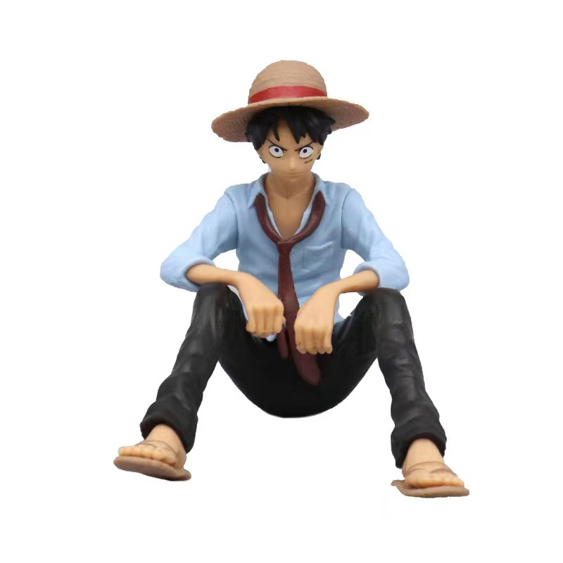 12cm Sitting Position Monkey D Luffy Figure One Piece action figure ...