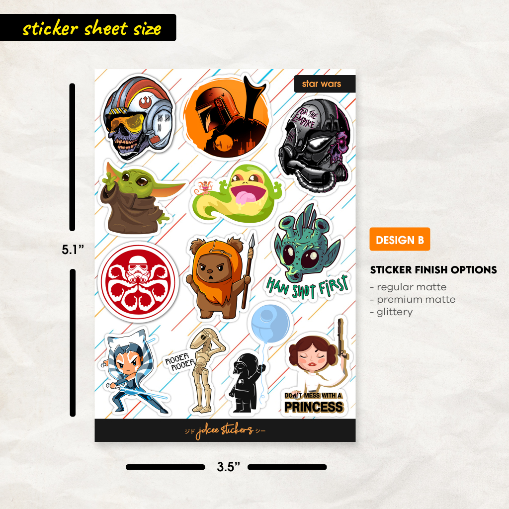 **STICKER SHEET** Star Wars Planner / Journal / Scrapbook / Diary ...