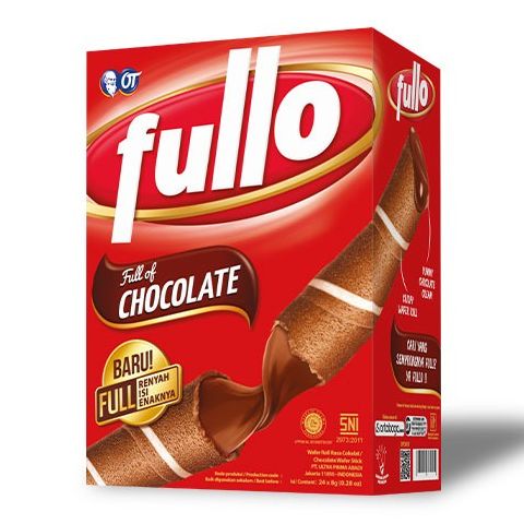 Fullo wafer roll stick coklat vanila box isi 24 x 8 gr BPOM / Fulo ...
