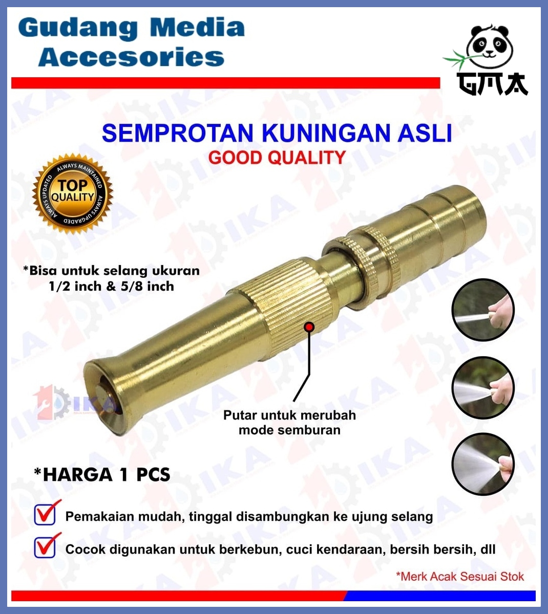 Semprotan Air Lurus Kuningan - Semprotan Air Hose Nozzle 4" | Lazada ...