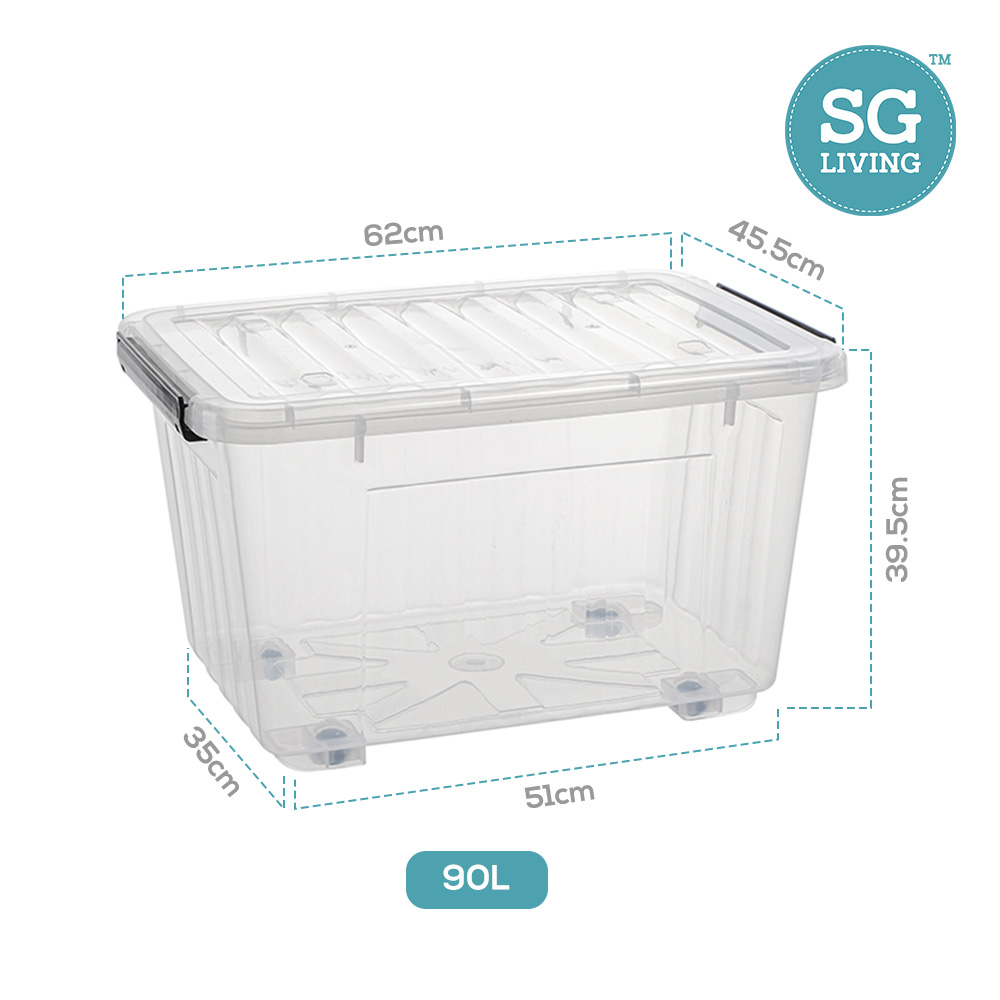 (SG Ready Stock) Stackable Storage Box | Heavy Duty | Transparent ...